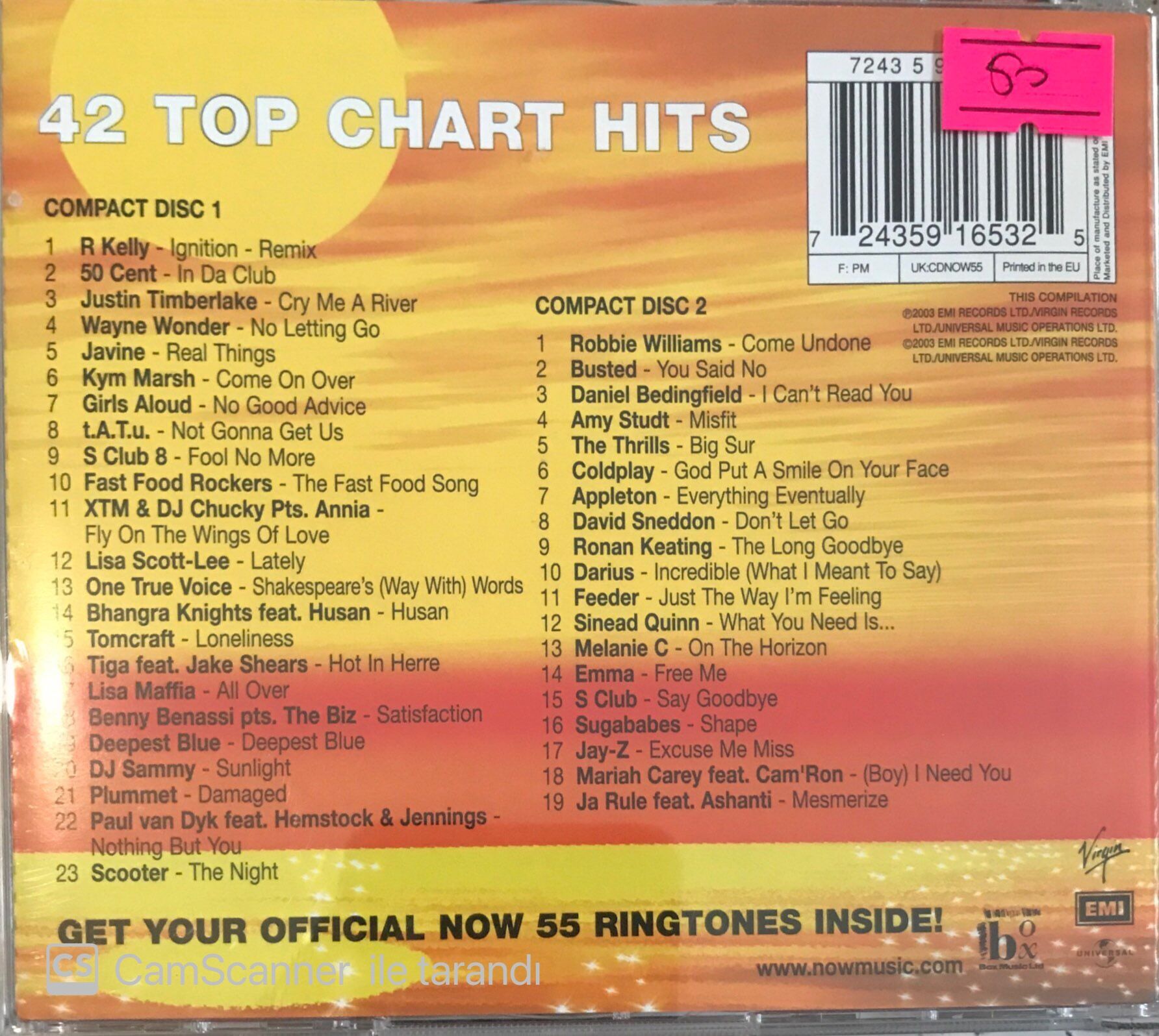 Now That's What I Call Music ! 55 2 CD Plak Satın Al