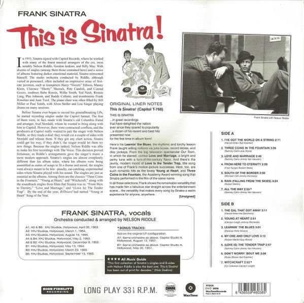 Frank Sinatra – This Is Sinatra! LP Plak Satın Al
