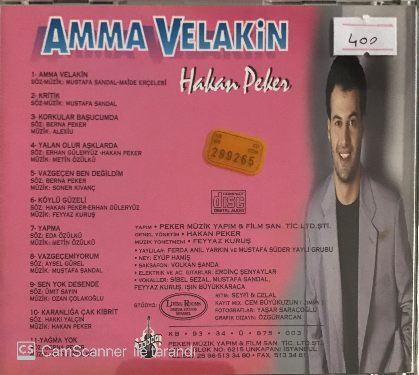 Hakan Peker Amma Velakin CD Plak Satın Al