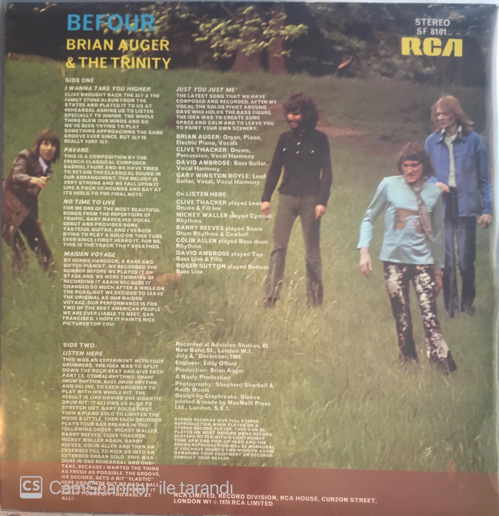Befour - Brian Auger & The Trinity LP Plak Satın Al