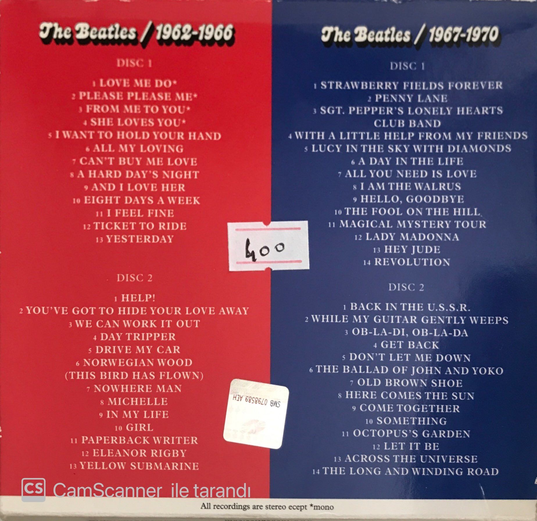 The Beatles 1962-1966 & 1967-1970 CD Plak Satın Al