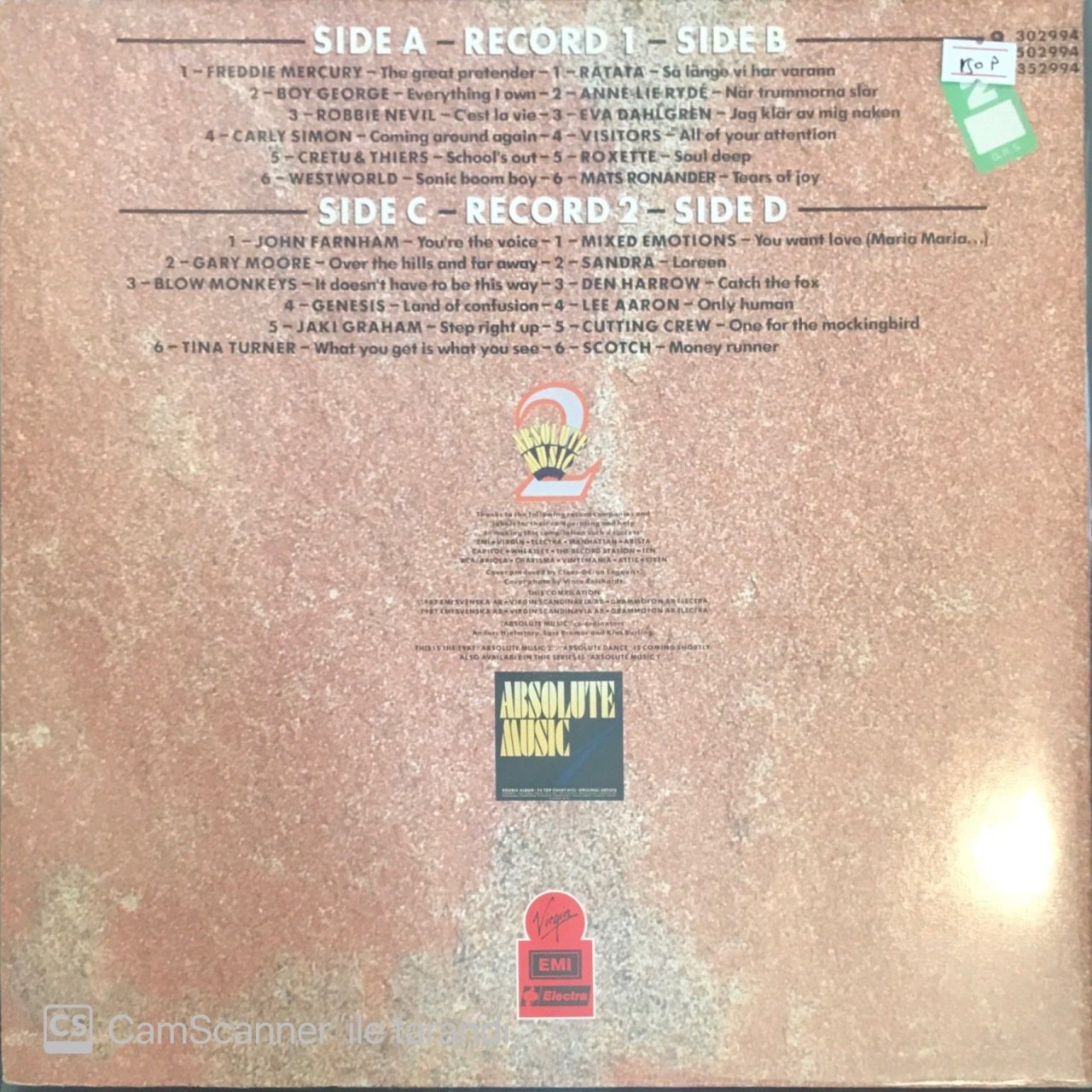 Absolute Music 24 Top Chart Hits Double LP Plak Satın Al