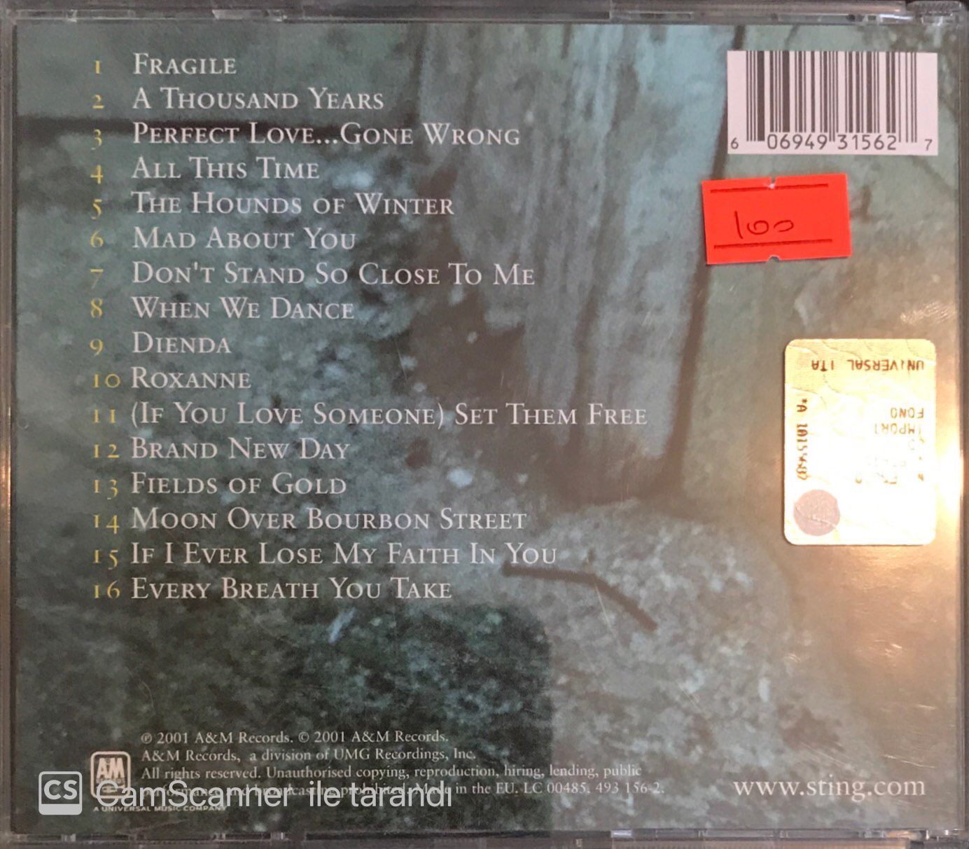Sting - All This Time CD Plak Satın Al